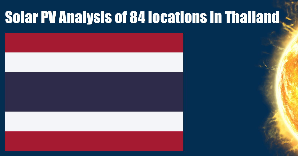 Solar PV potential in Thailand by location - profileSOLAR.com - Solar ...