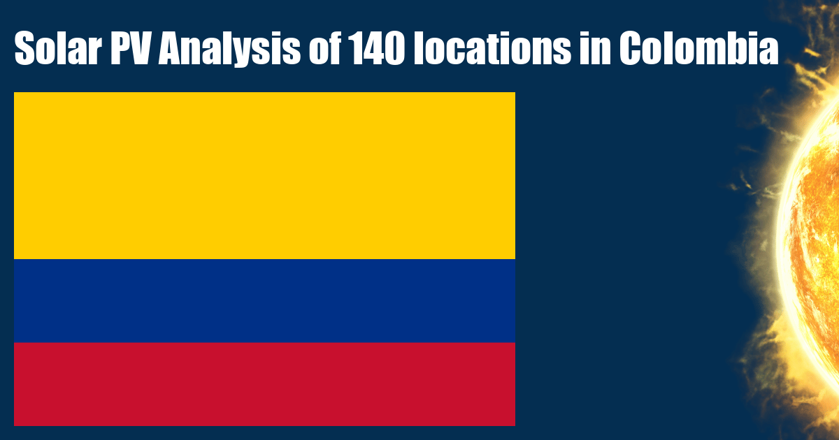 Solar PV potential in Colombia by location - profileSOLAR.com - Solar ...