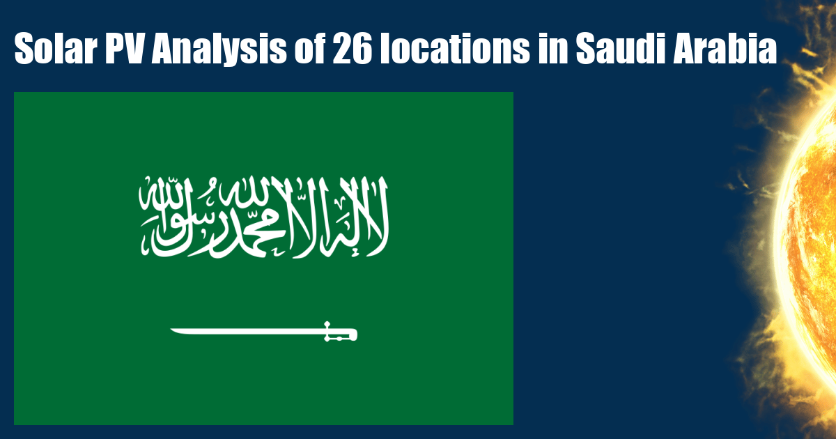Solar PV potential in Saudi Arabia by location - profileSOLAR.com ...