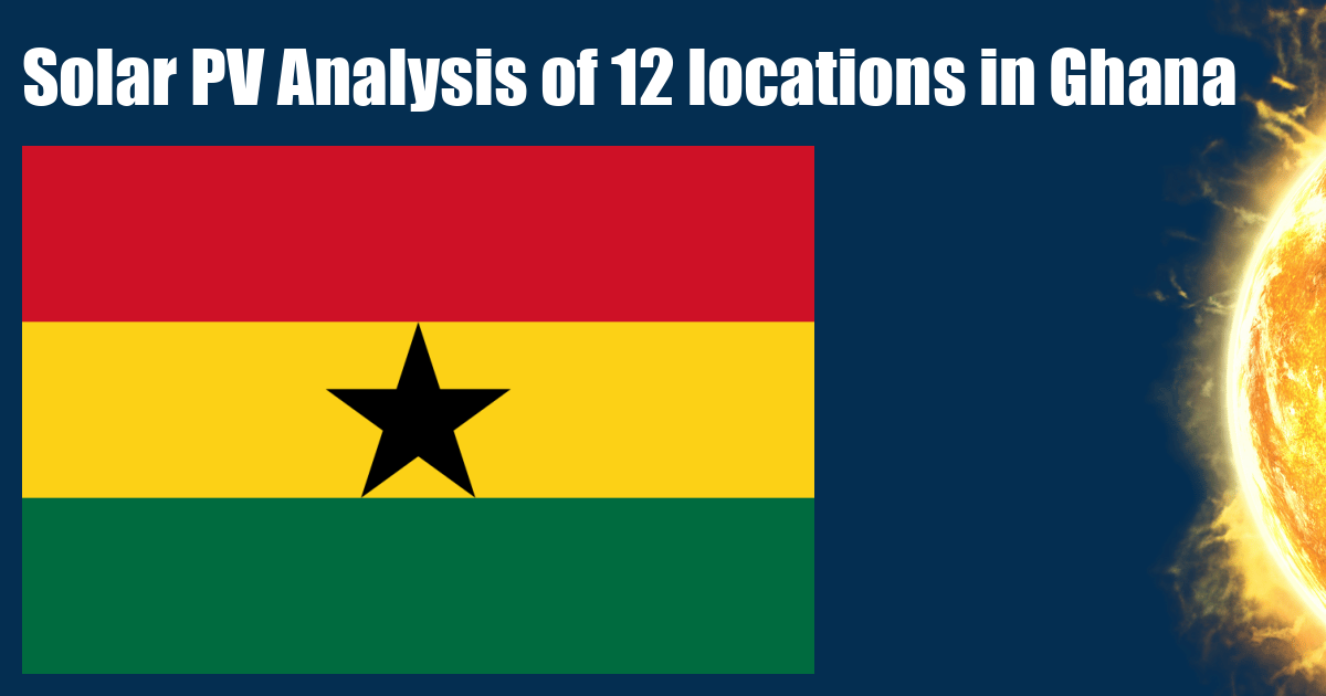 Solar PV potential in Ghana by location - profileSOLAR.com - Solar PV ...