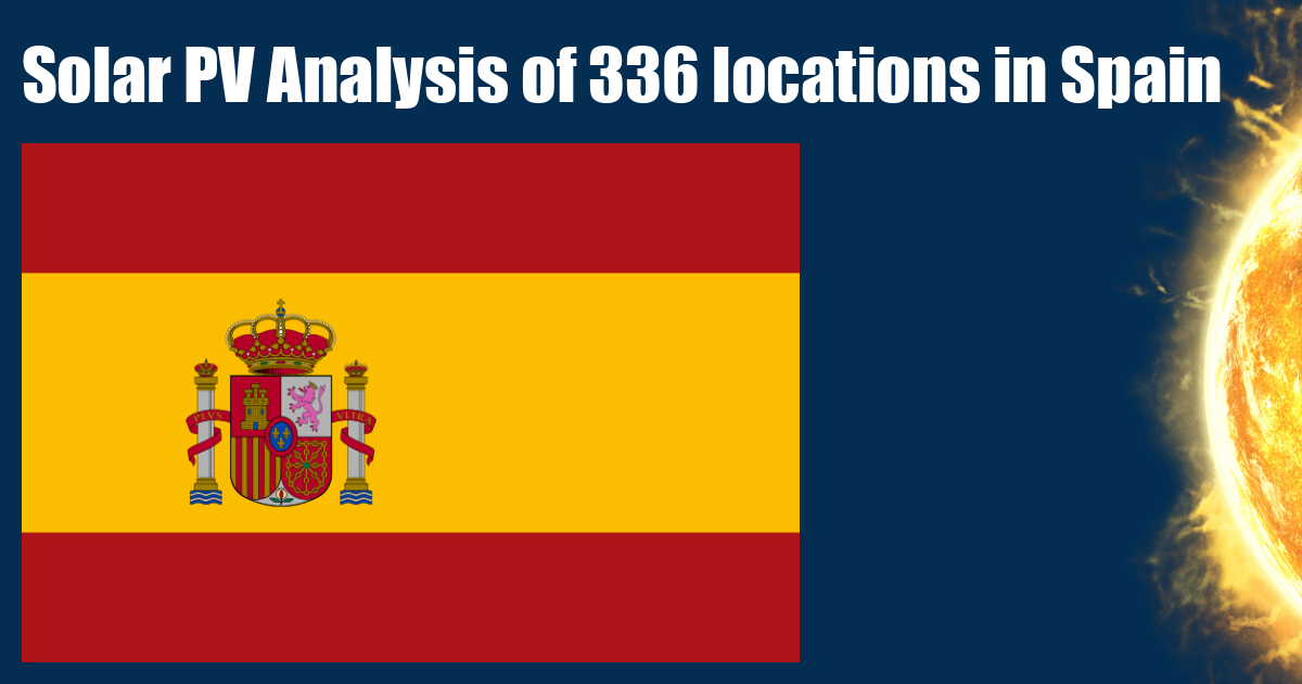 Solar PV potential in Spain by location - profileSOLAR.com - Solar PV ...